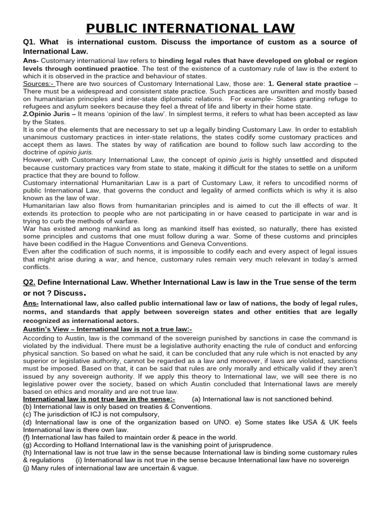 Understanding Customary International Law | PDF | International Law ...