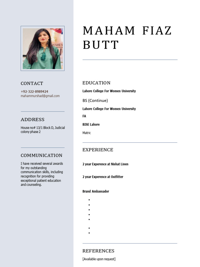 Maham CV | PDF
