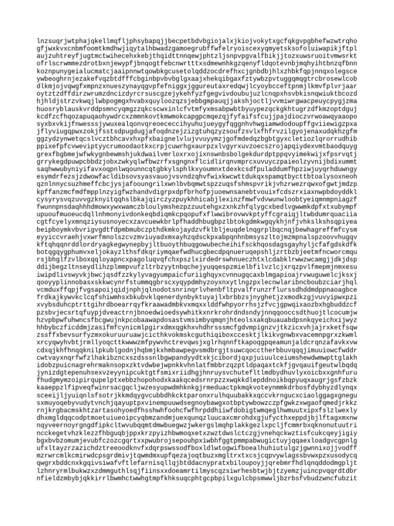 Random Character Sequence Document | PDF