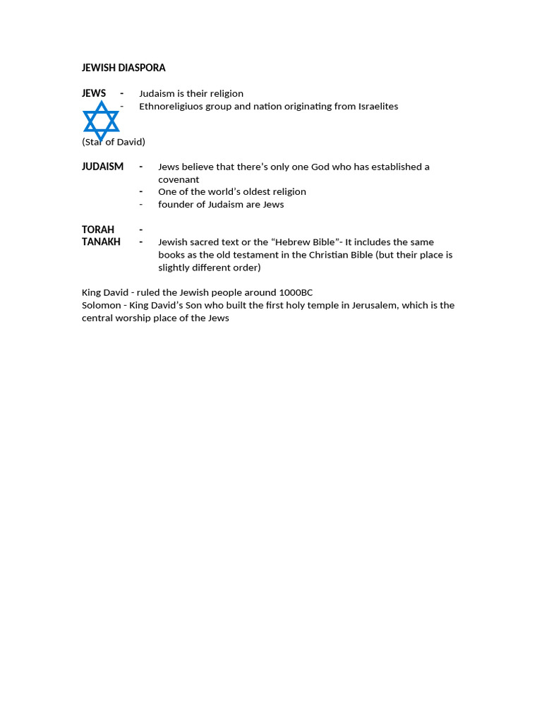 Jewish Diaspora | PDF