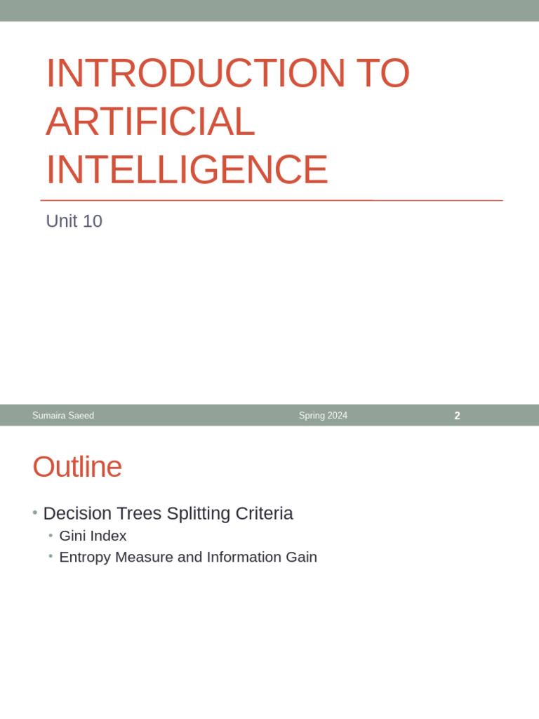 Gini Index in Decision Trees | PDF | Statistical Theory | Algorithms