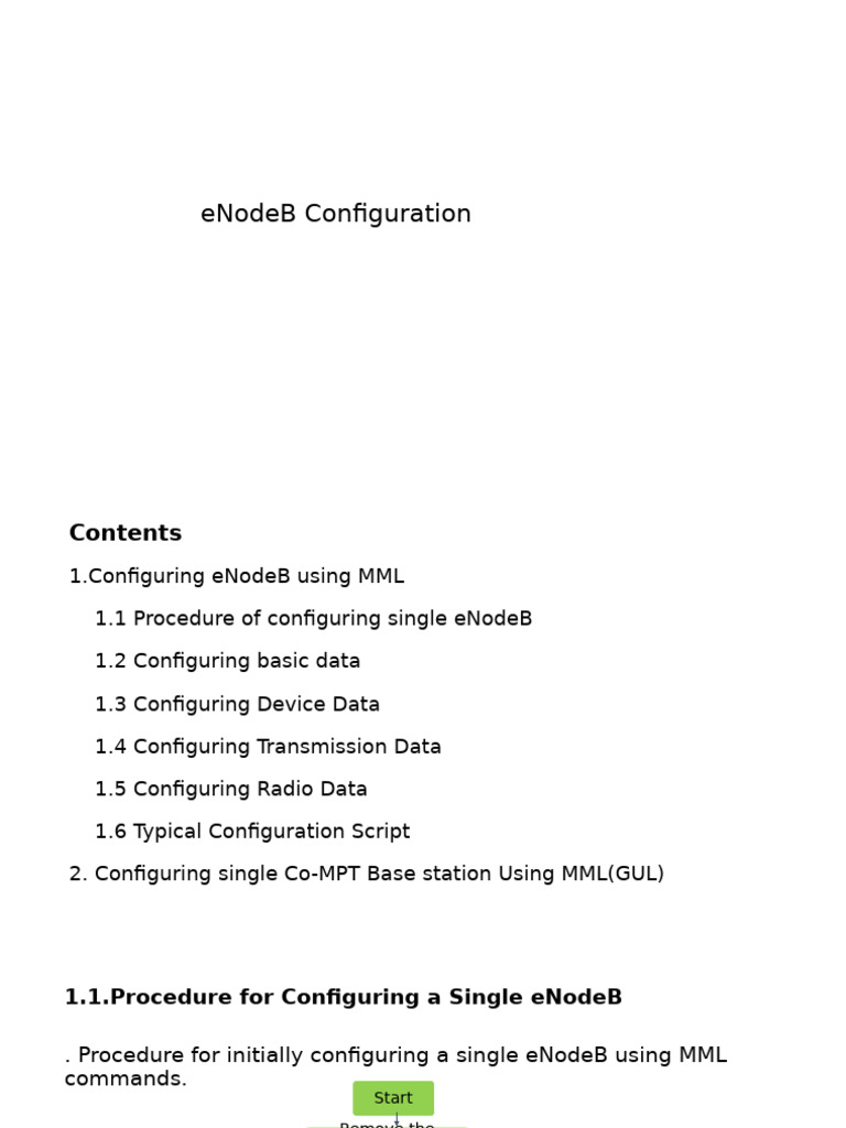 eNodeB MML Configuration Guide | PDF | Ip Address | Internet Protocols