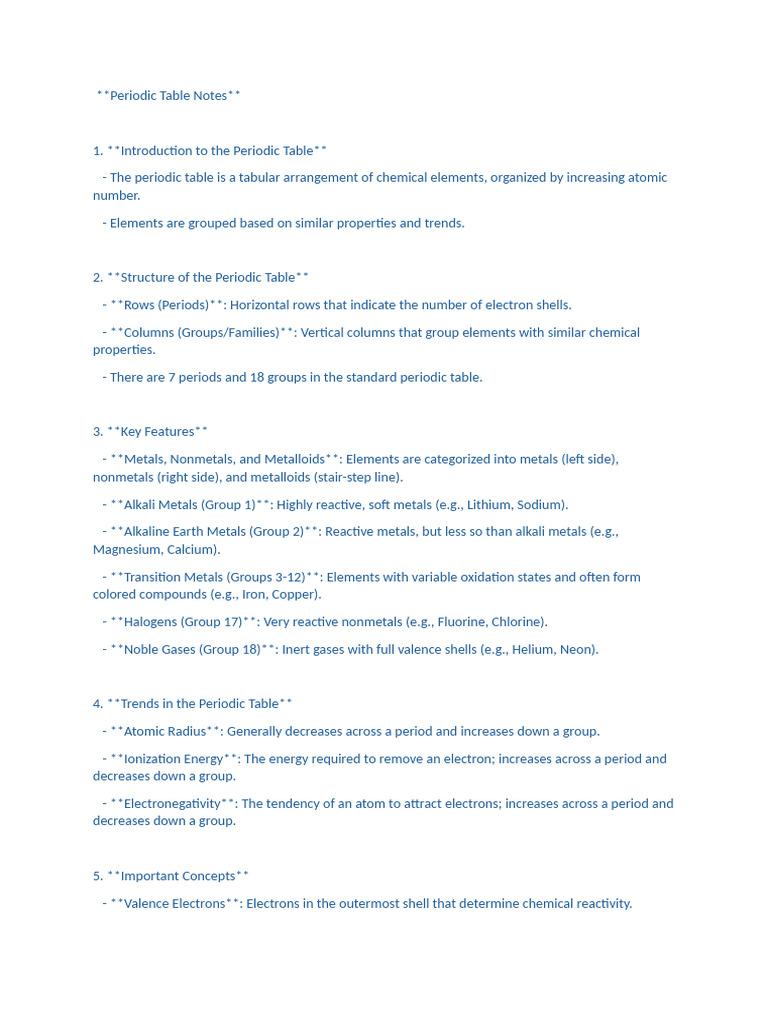 Periodic Table | PDF