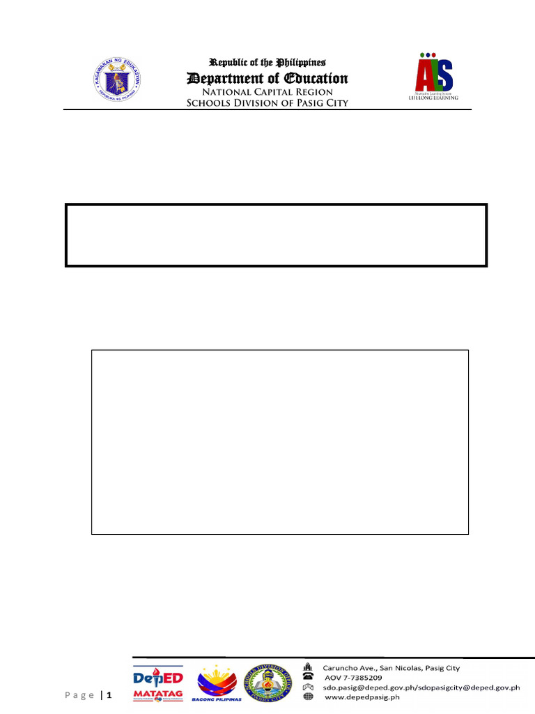 LS 1 Filipino JHS Final | PDF