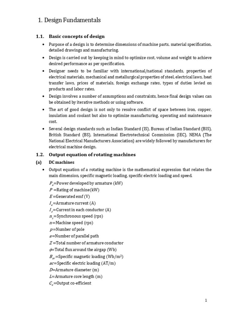 EMD-1_Unit1_Design fundamentals | PDF | Alternating Current | Transformer