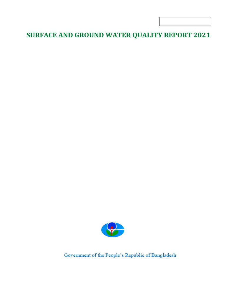 Surface and Ground Water Quality Report 2021 by Doe BD | PDF | Hardness ...