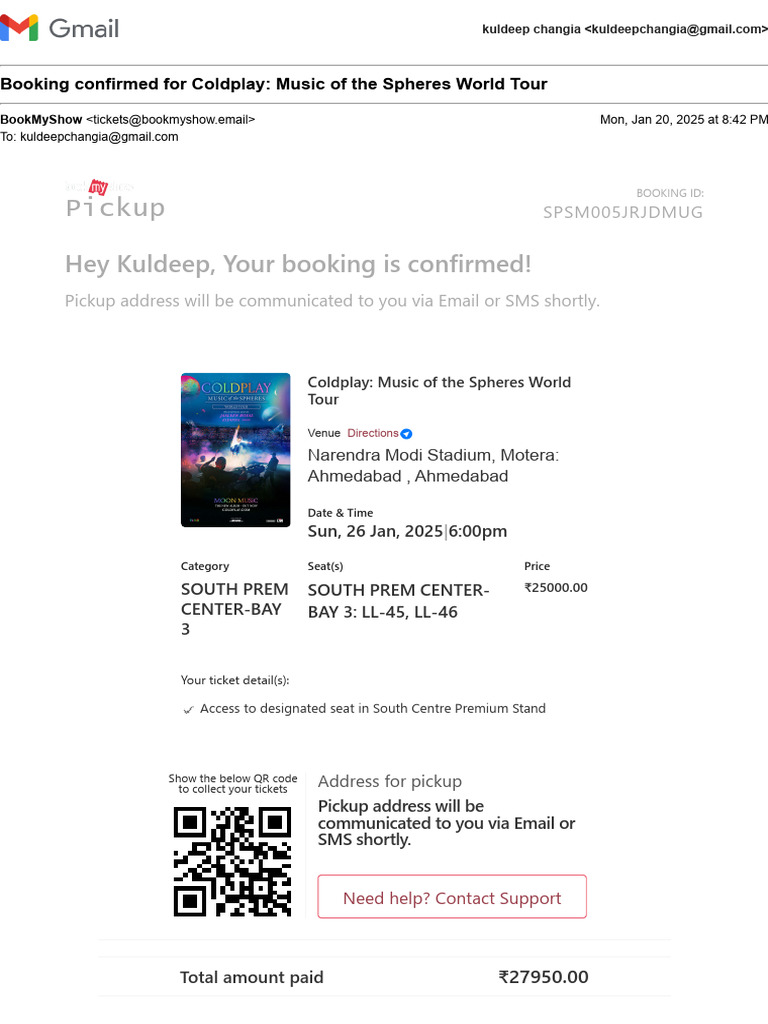 Coldplay tickets | PDF | Pandemic