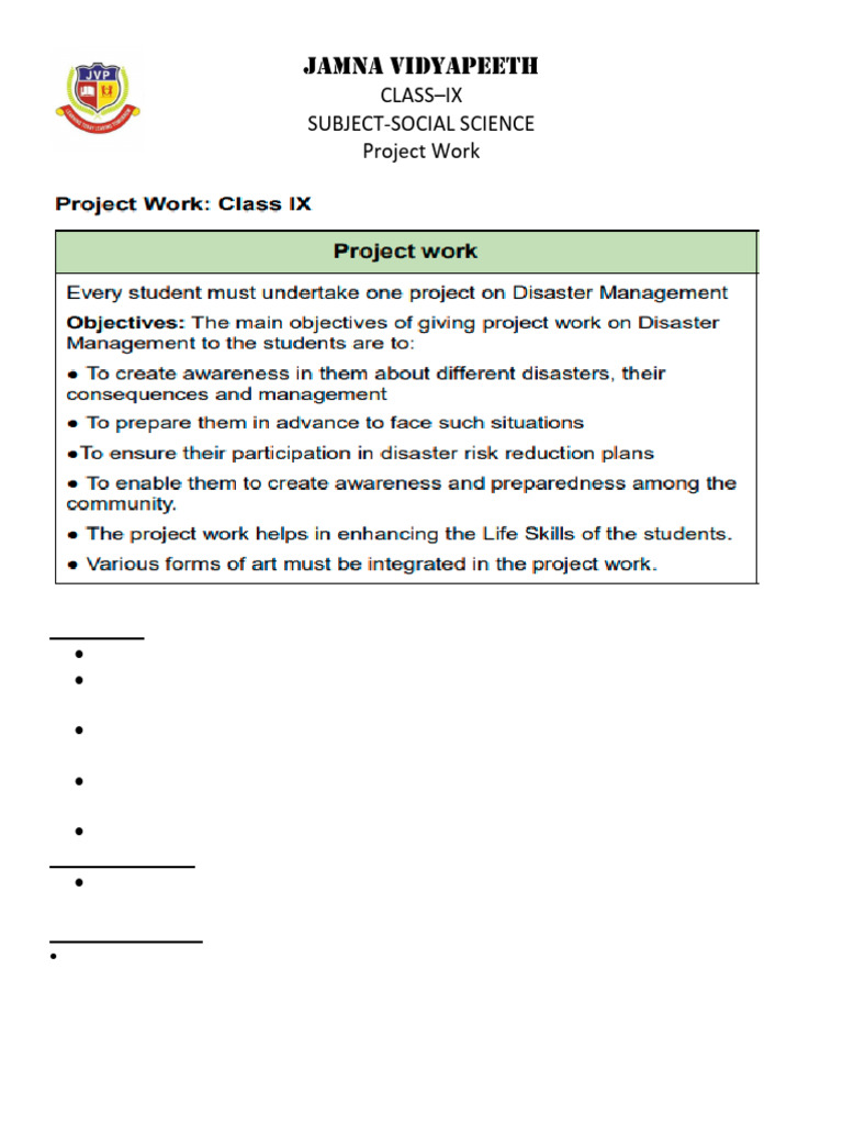 Class 9 project work | PDF