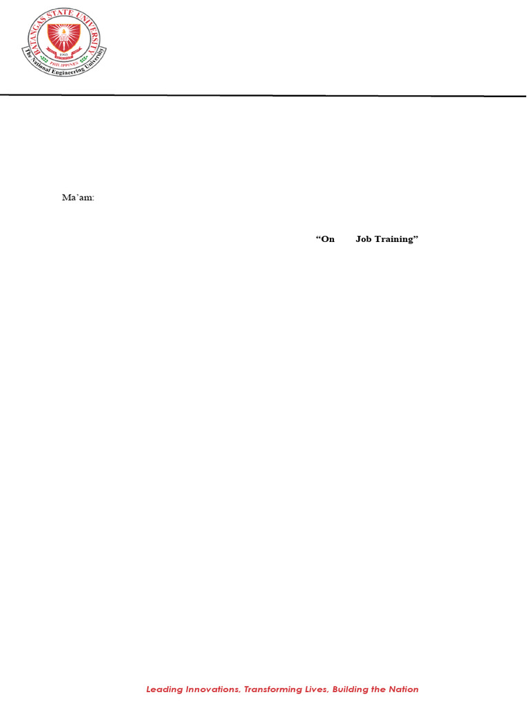 OJT Endorsement Letter 2 Copies | PDF