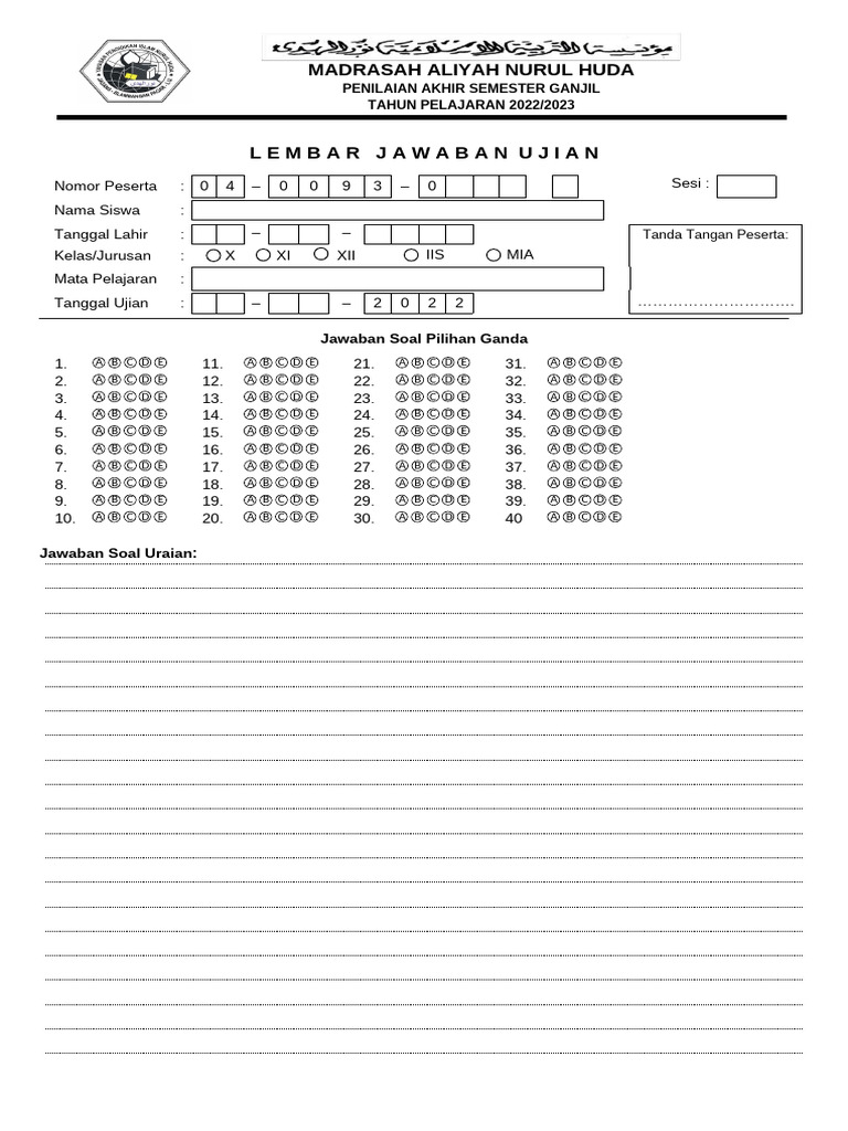 LJU PAS GANJIL 2022-2023 | PDF