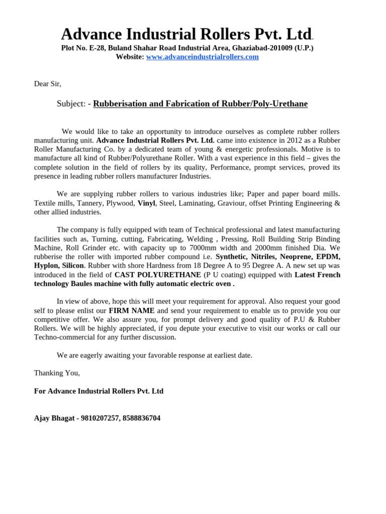 Introduction letter | PDF