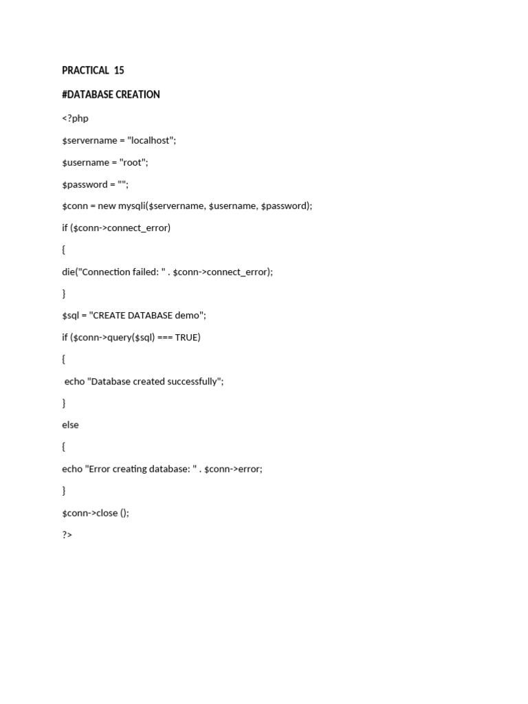 WBP PRACTICAL 15 | PDF