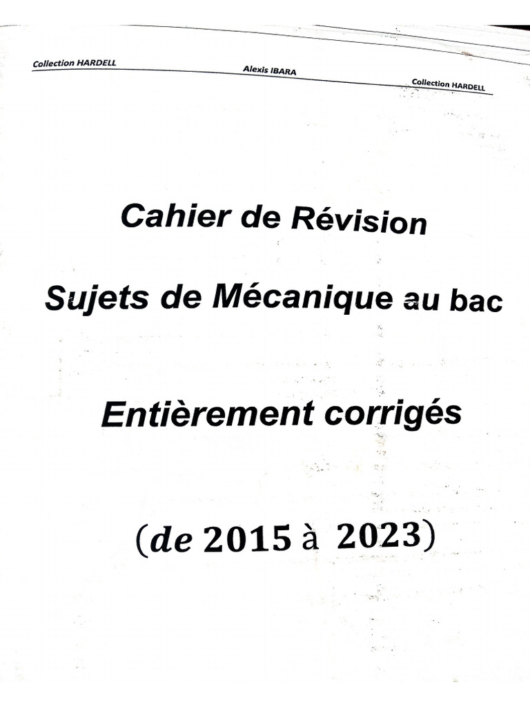 PC Bac 2015 À 2023 (Burkina) & Corrigé | PDF