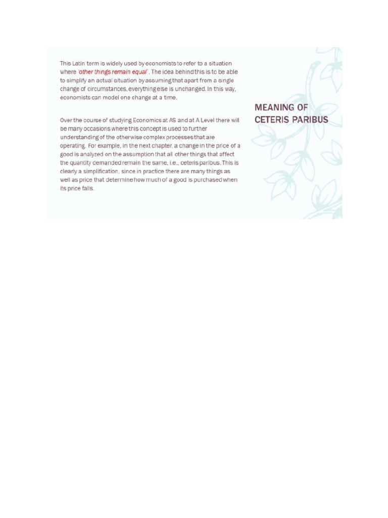 Enotes Ceteris Paribus | PDF