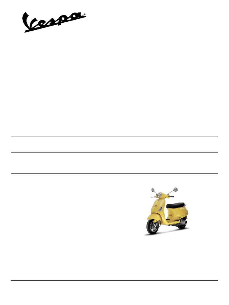 Vespa LX125-150ie Workshop Manual | PDF | Technology & Engineering