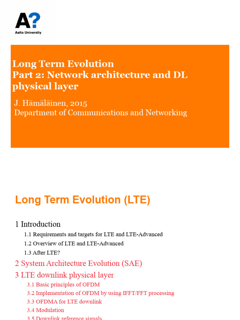 LTE - Part2 (22052015 (61 Slides) ) | PDF | Orthogonal Frequency Division Multiplexing ...