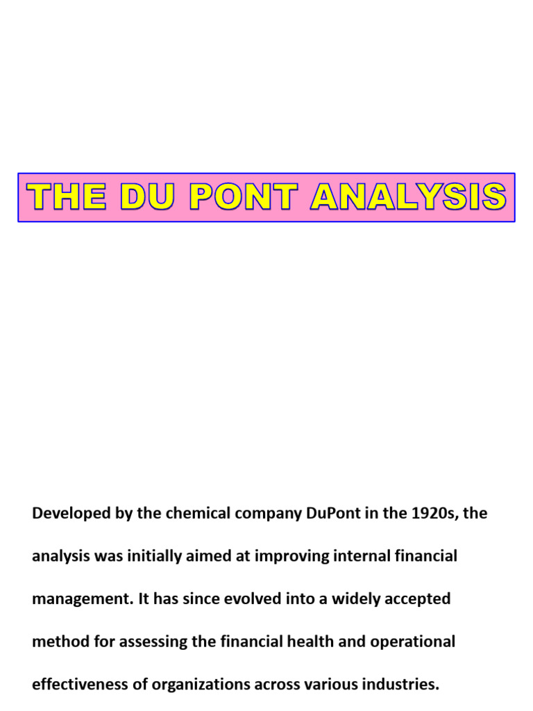 MODULE 11 Du Pont Analysis | PDF | Dividend | Financial Accounting