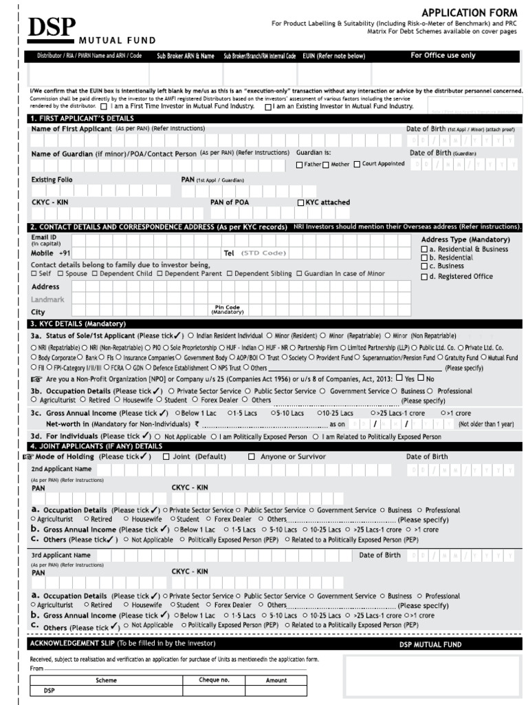 Dsp Application And Sip Form Pdf Banks Debit Card