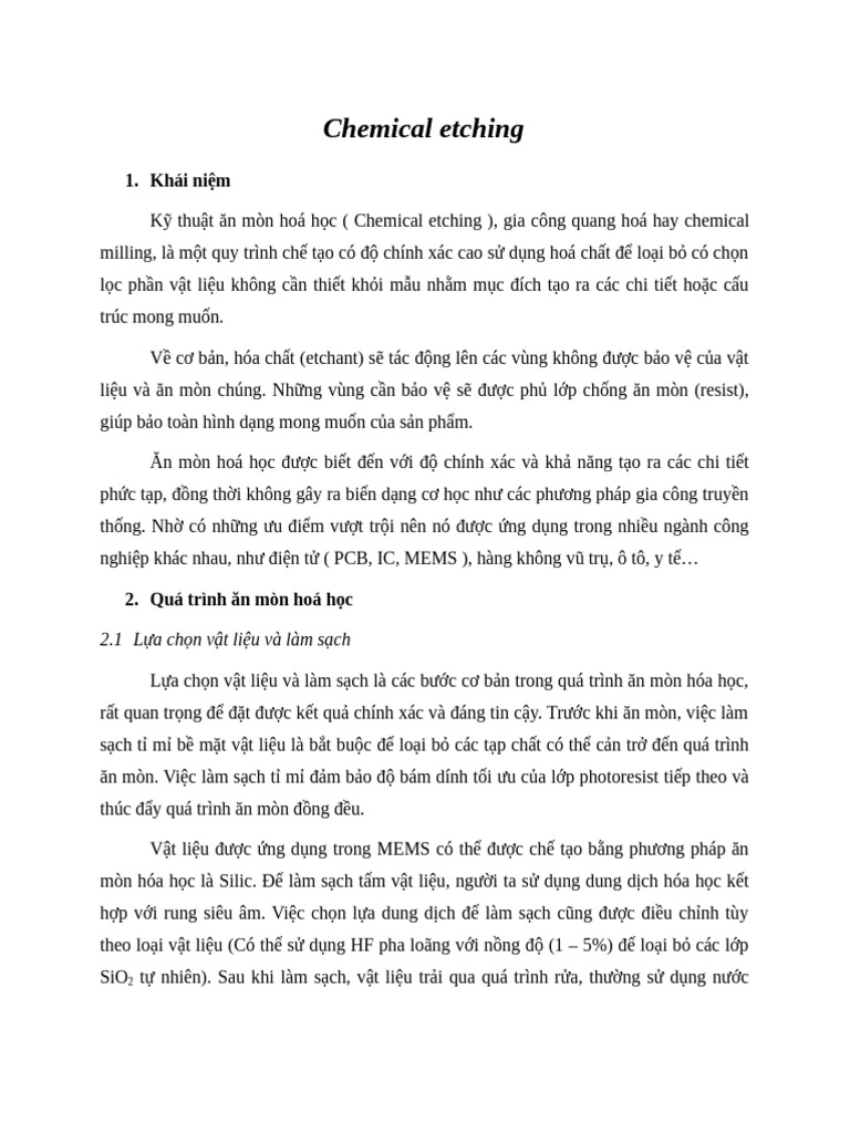 Chemical Etching | PDF