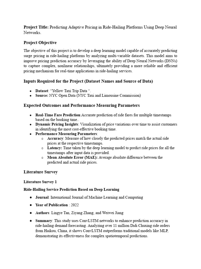Predicting Adaptive Pricing in Ride-Hailing Platforms Using Deep Neural Networks | PDF | Deep ...