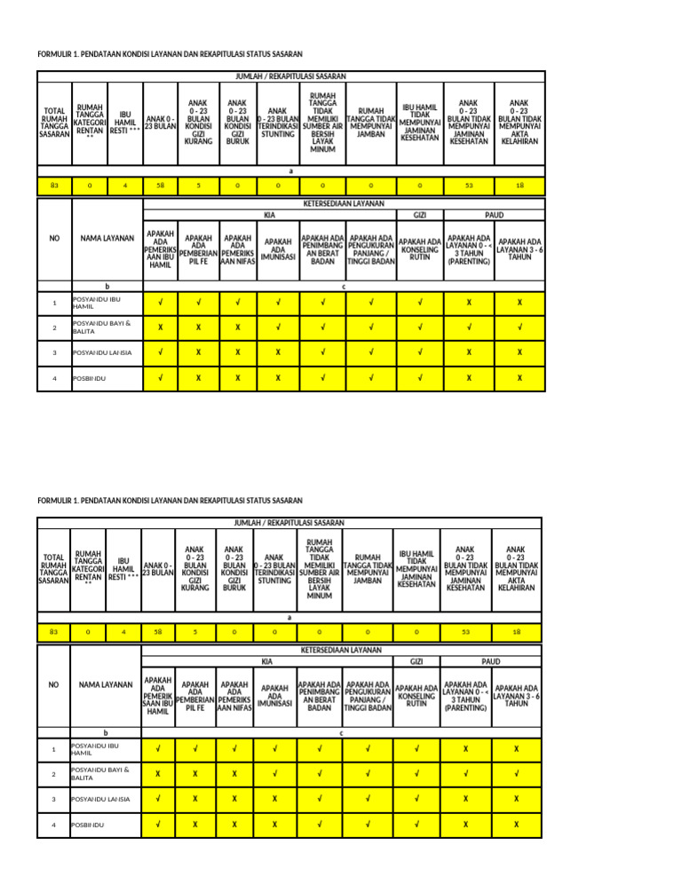 Rekap Layanan Kesehatan Ibu & Anak | PDF