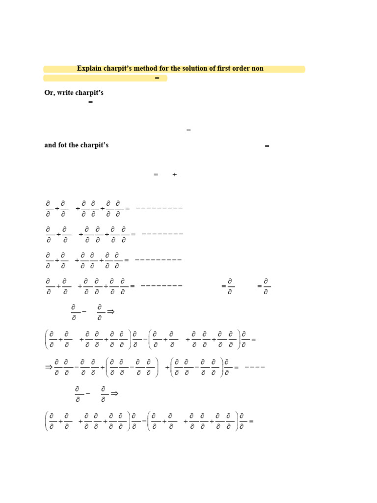 Charpit's Method for PDEs | PDF | Nonlinear System | Mathematical Objects