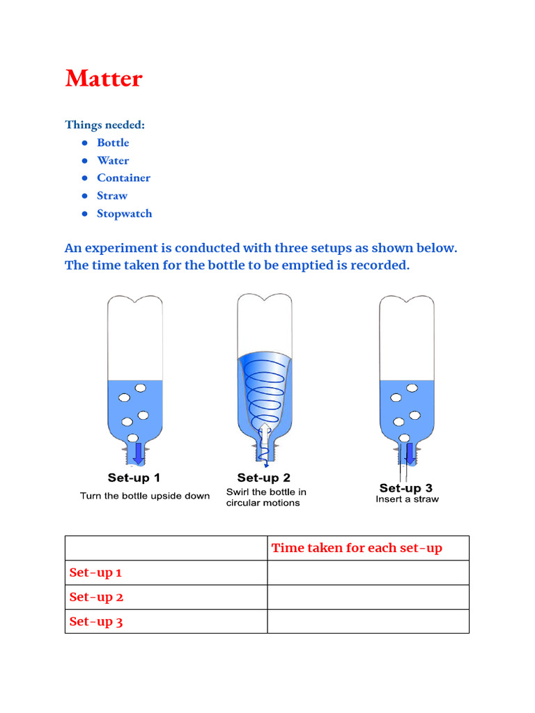 P4 Matter Science Experiment | PDF | Physical Quantities