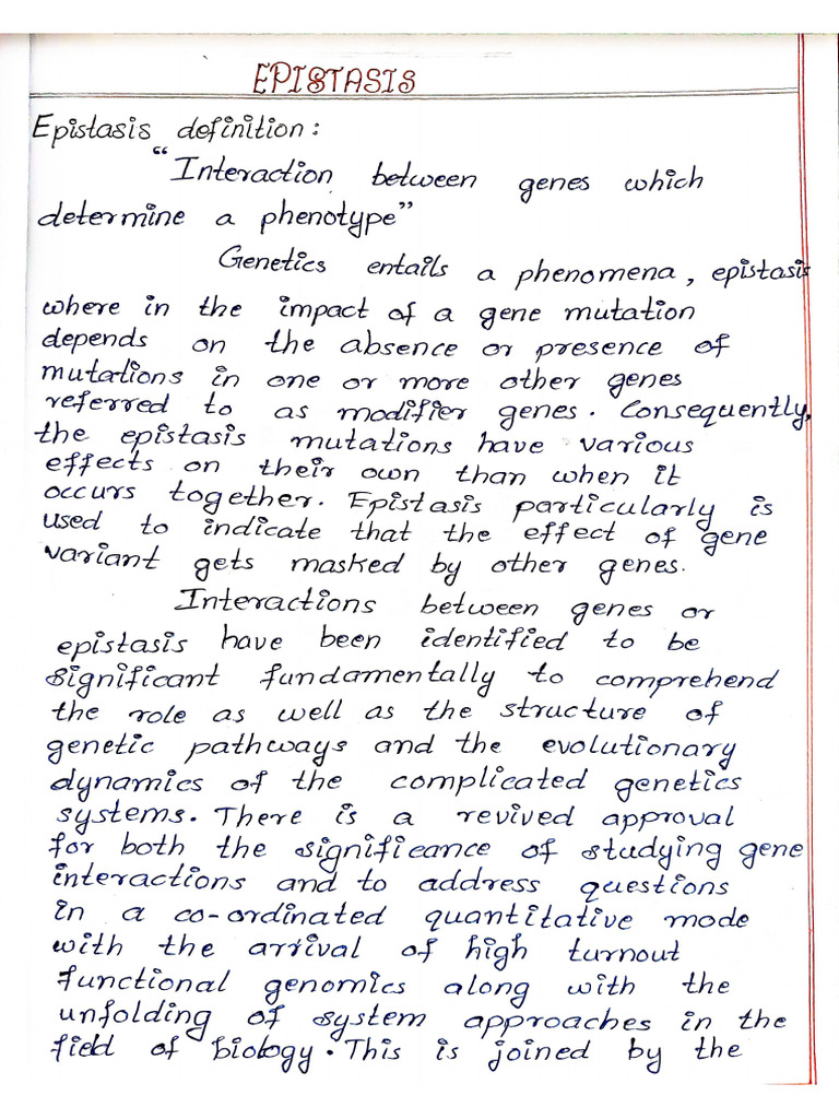 Epistasis and Lethal Gene | PDF