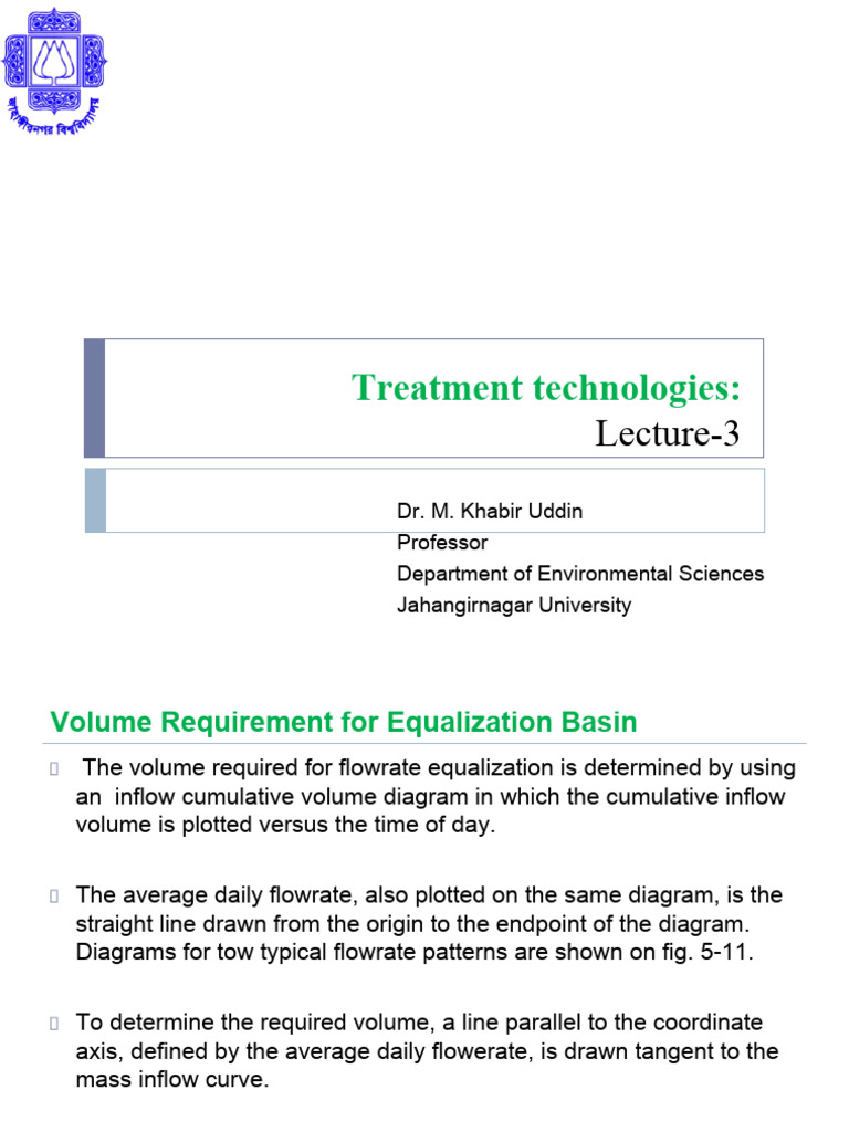 Lecture - 4 - Physical Treatment | PDF | Sewage Treatment ...