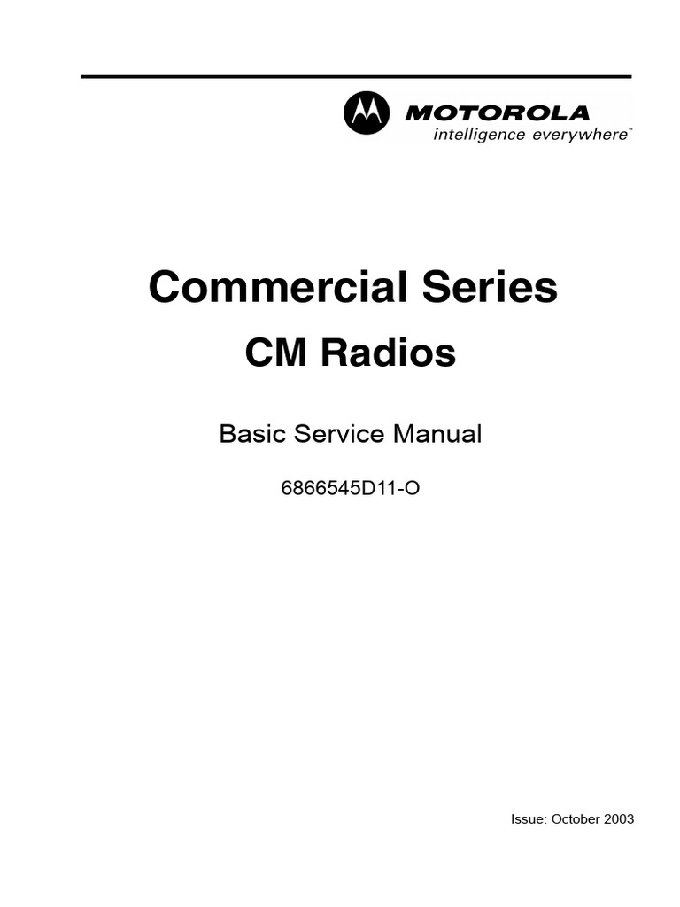 CM Radios Basic service manual 6866545D11-O | PDF | Electrical ...