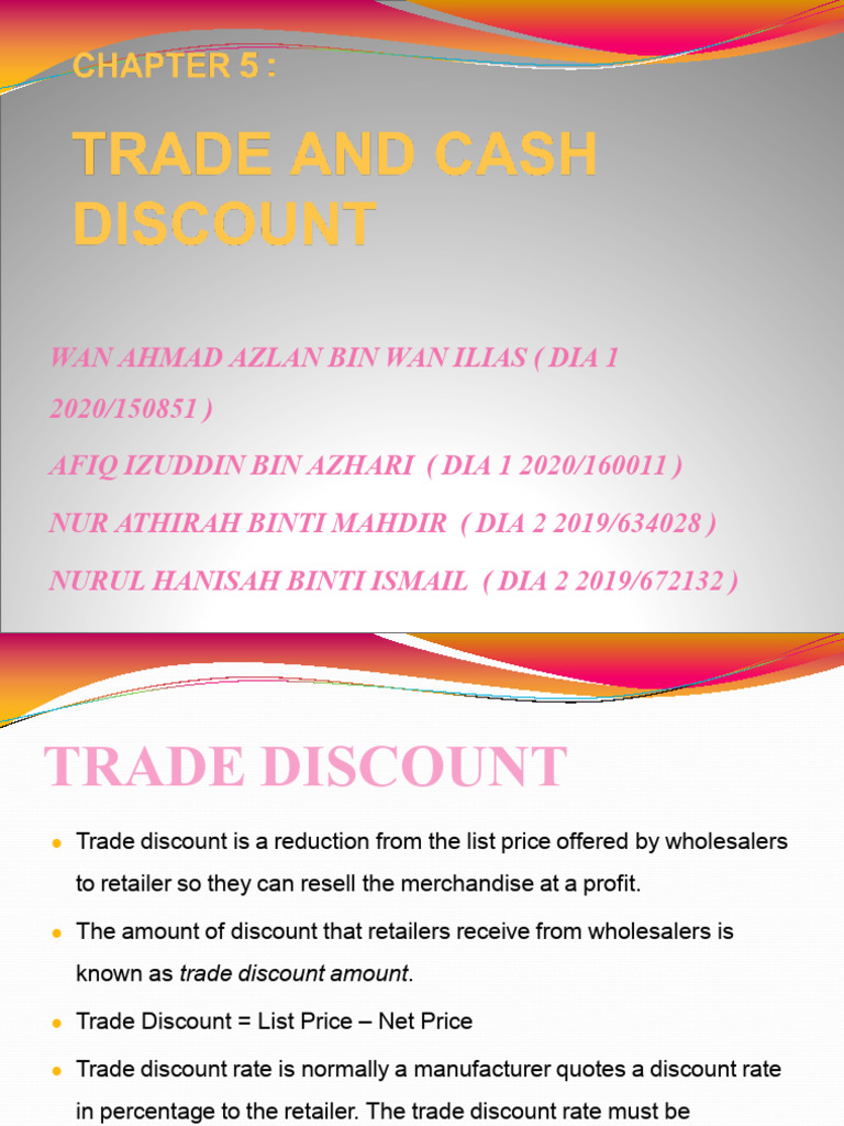 Copy-Mat 121 Trade and Cash Discount | PDF | Discounts And Allowances ...