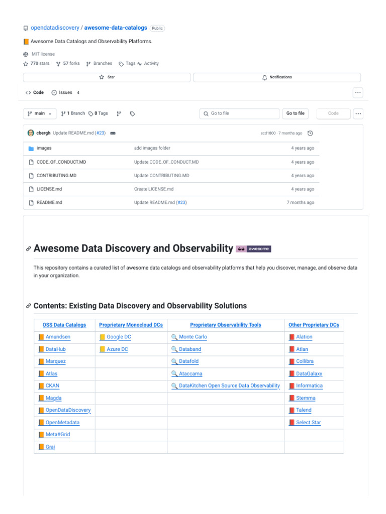 Awesome Data Catalogs & Observability | PDF | Metadata | Data