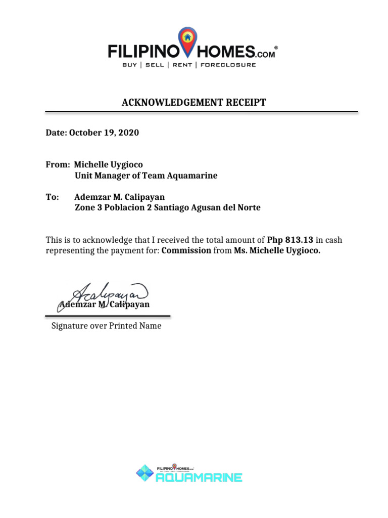 Acknowledgement (Commission) | PDF