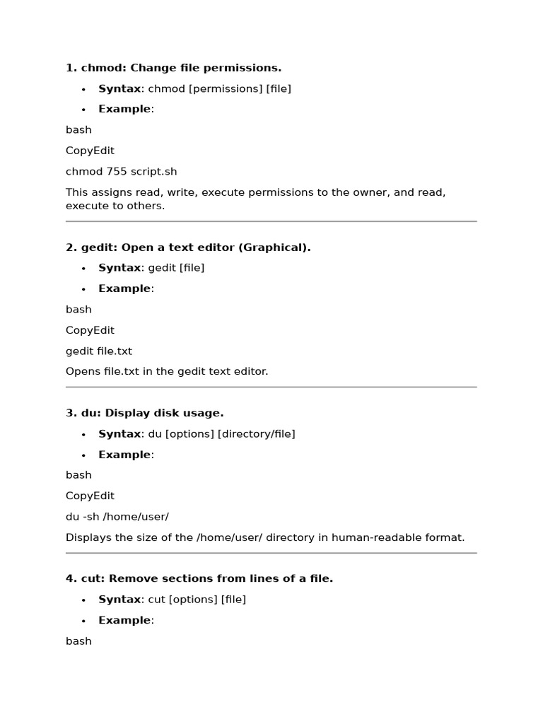 Linux Command Basics for Beginners | PDF