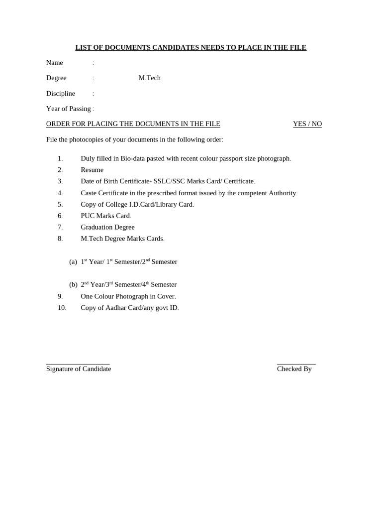 List of Documents | PDF