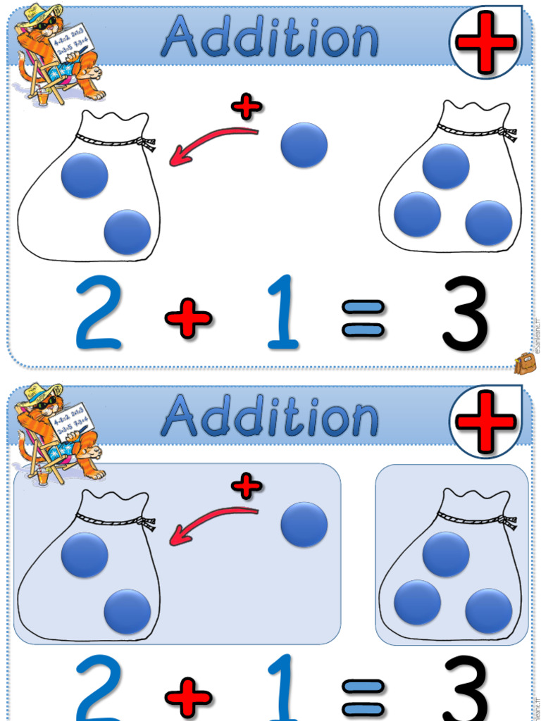 Affichage Maths Addition Soustraction | PDF