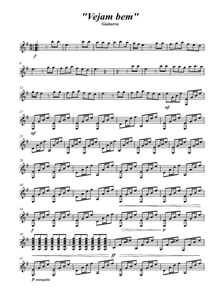 Vejam Bem Guitarra | PDF