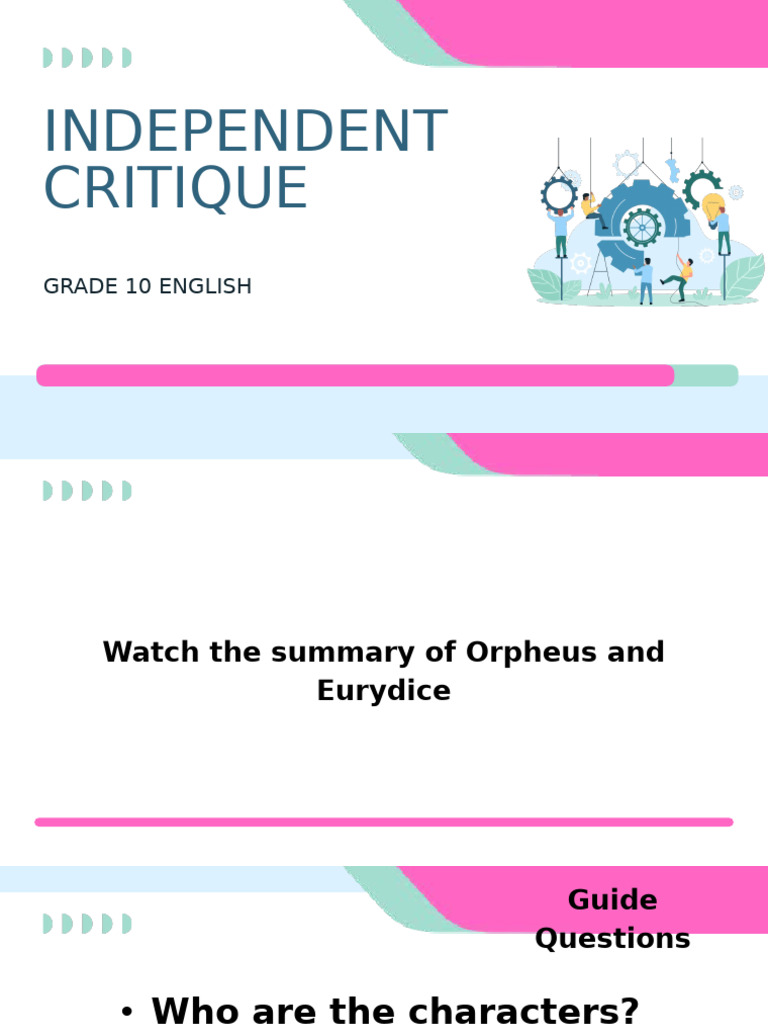 Grade 10 English Literary Critique Guide | PDF