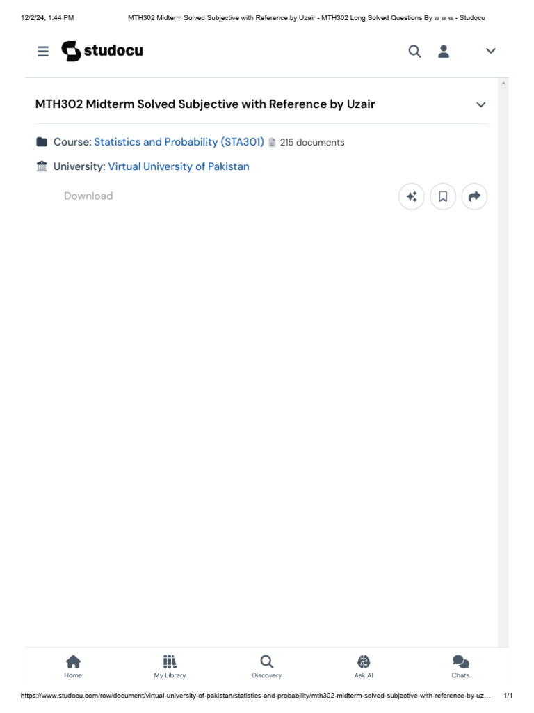MTH302 Midterm Solved Subjective With Reference by Uzair - MTH302 Long Solved Questions by W W W ...