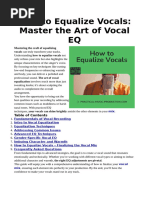 Vocal EQ Cheat Sheet | PDF | Equalization (Audio) | Singing