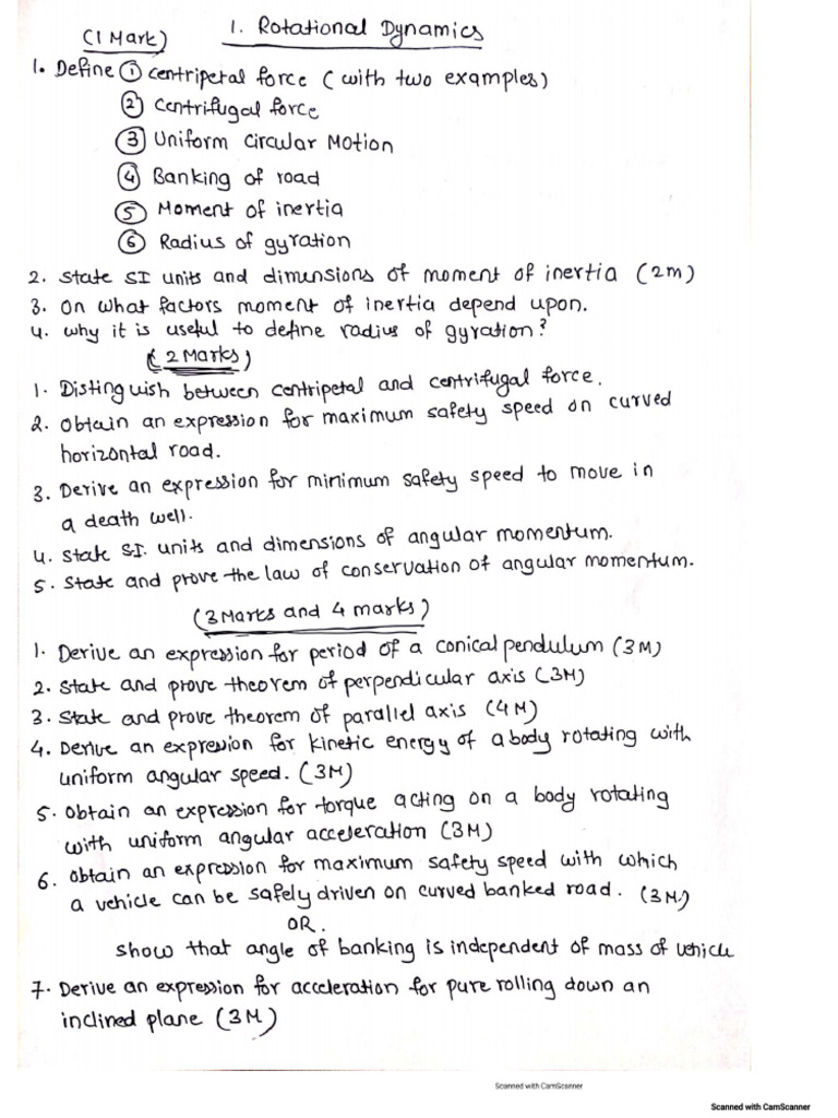 HSC 2023 Physics Important Questions | PDF