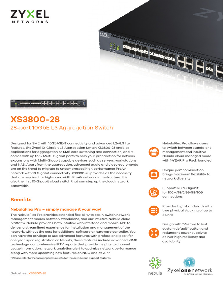 XS3800!28!7 Datasheet | PDF | Ip Address | Network Switch