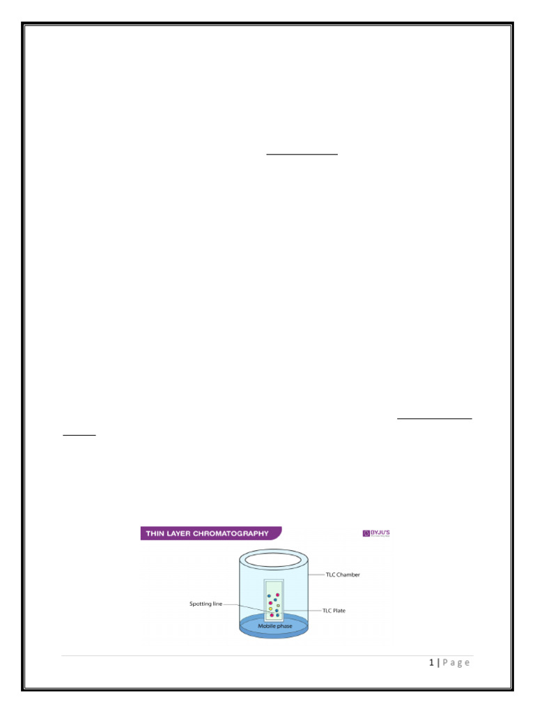 (TLC) Thin layer chromatography & Paper chromatography | PDF | Thin ...