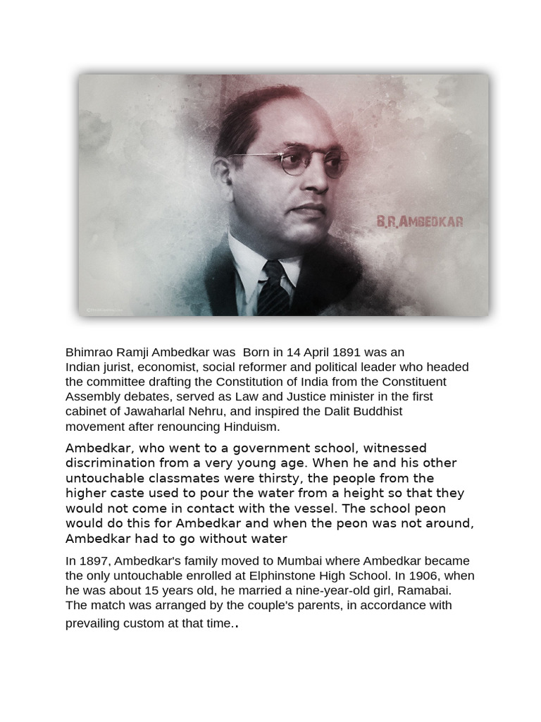Bhimrao Ramji Ambedkar was | PDF