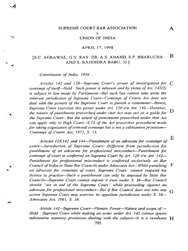 Supreme Court Bar Association vs Union of India1701865669 | PDF ...