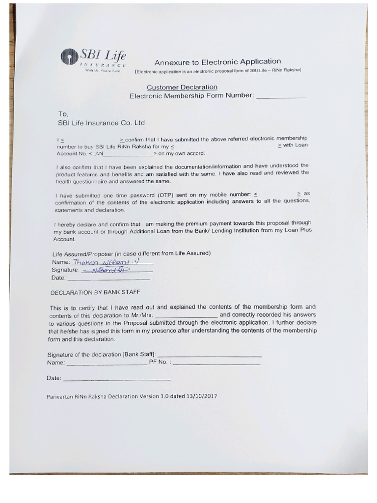 SBI RiNn Raksha | PDF