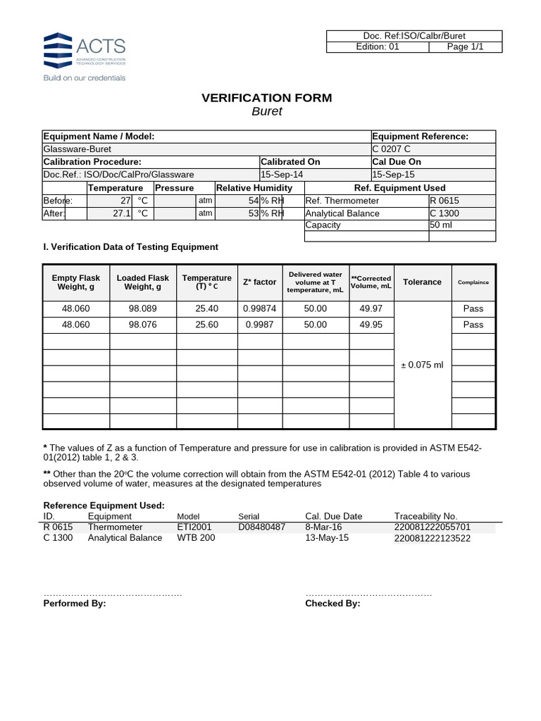 Glasswares (Buret, Pipet, Flask) | PDF