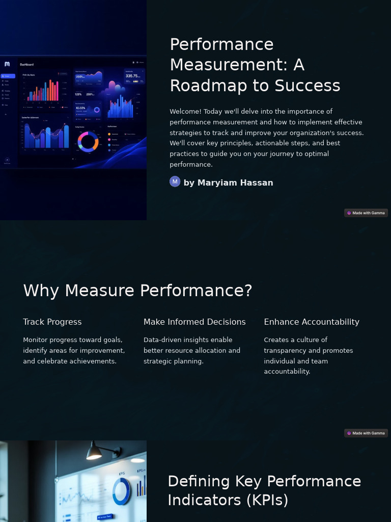 Performance Measurement A Roadmap To Success | PDF | Performance ...