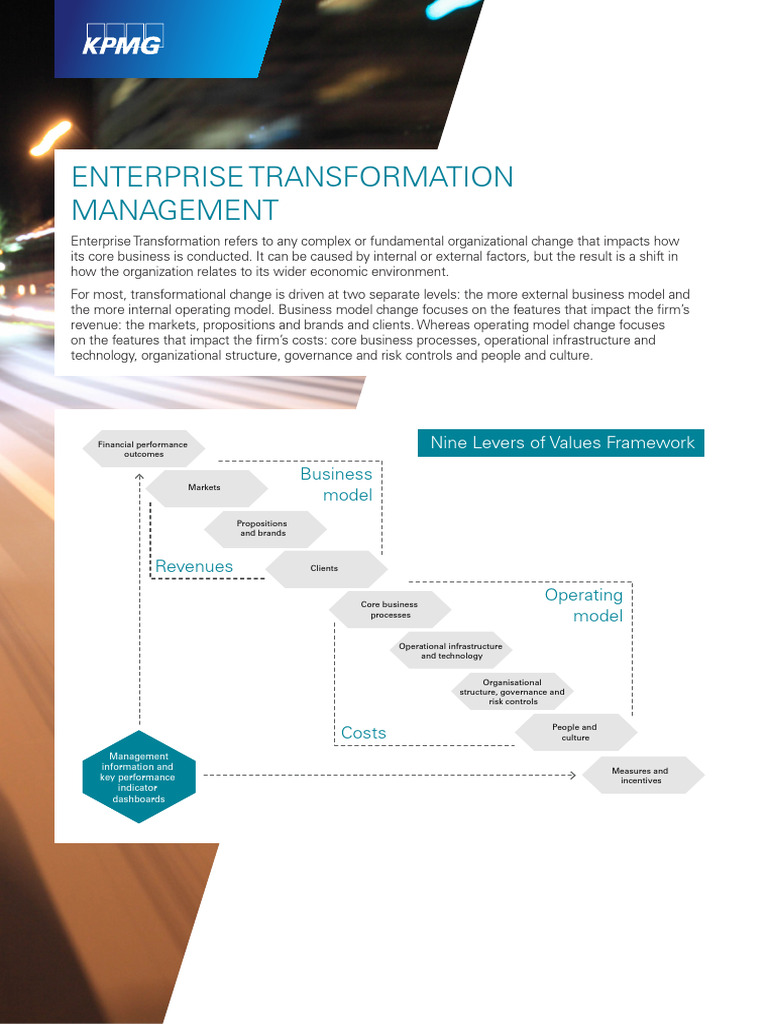 Business-transformation-management-factsheet | PDF | Business Model | Governance