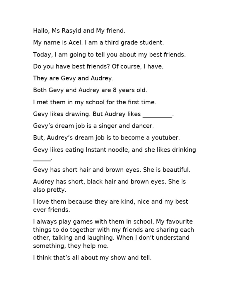 Acel Show and Tell(3) | PDF